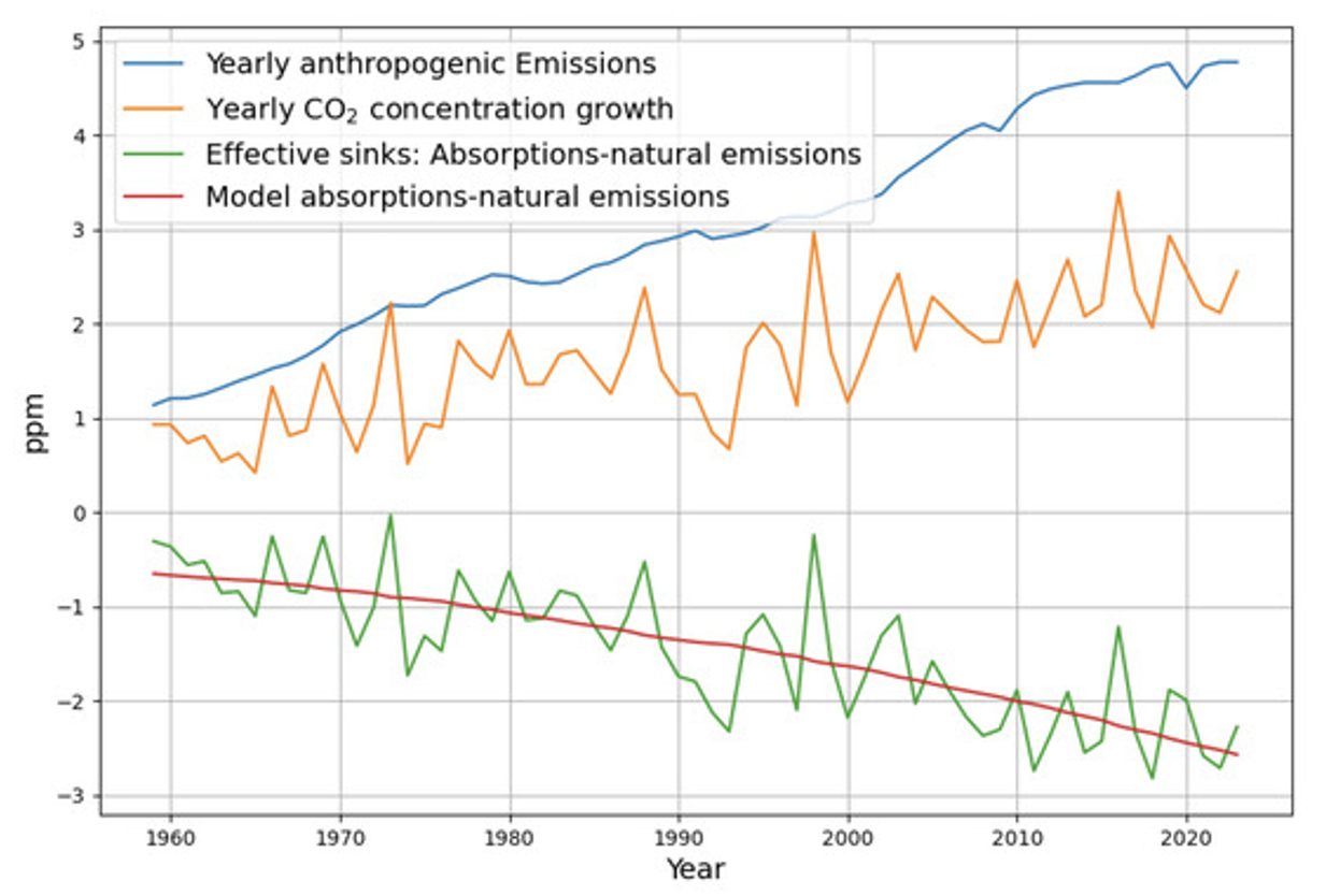 Extension of the Linear Carbon Sink Model: Temperature's Role